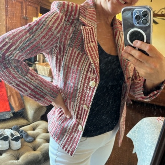 CAbi | Jackets & Coats | Cabi Patchwork Blazer 628 | Poshmark